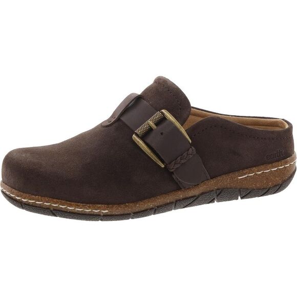 Earth | Shoes | Earth Womens Eras Brown Padded Insole Faux Suede Clogs ...